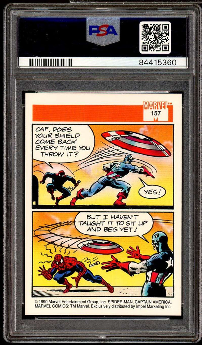 Captain America Card 1990 Marvel Universe #157 PSA 6 ...