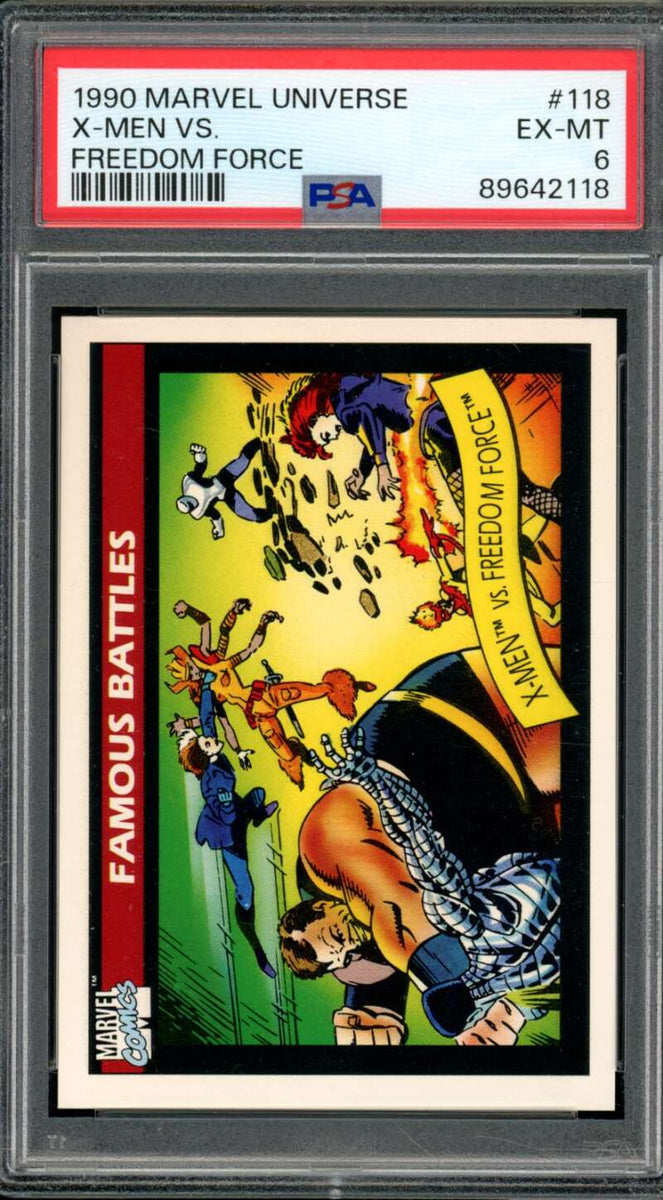 X-Men Vs Freedom Force Card 1990 Marvel Universe #118 PSA 6 ...