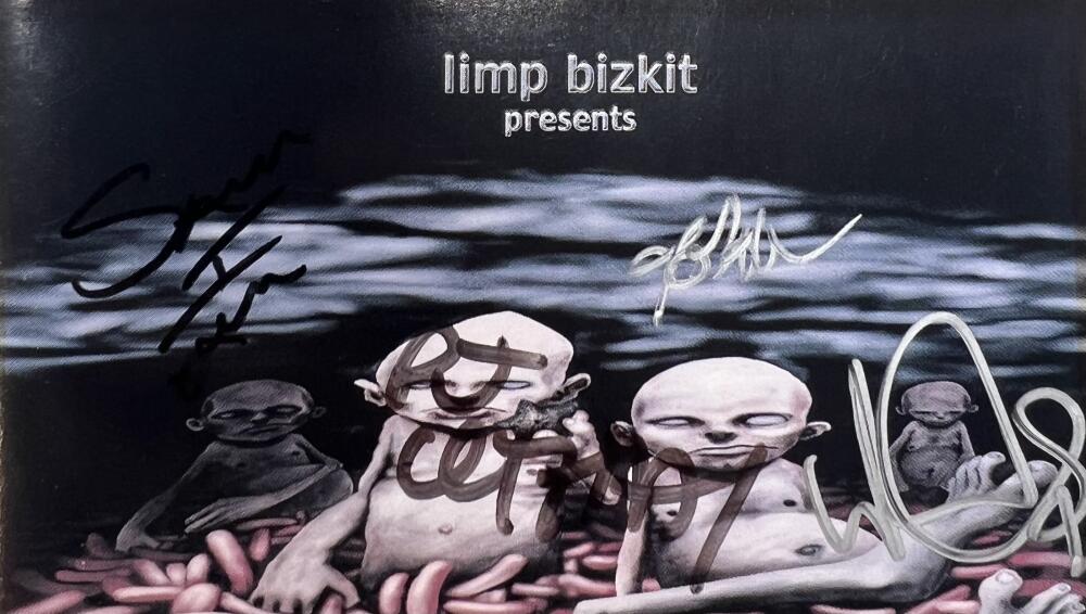 Interscope Records Autograph Limp Bizkit Multi-Sined CD Insert JSA Aut ...