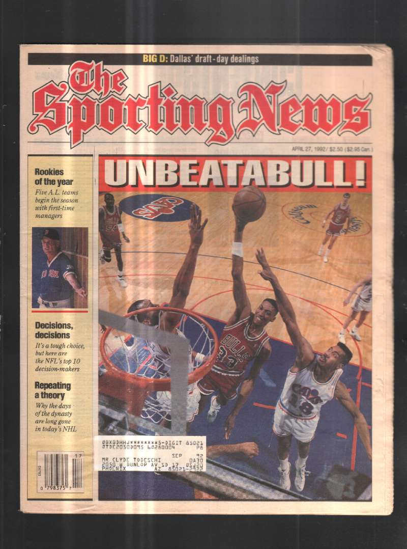 The Sporting News Newspaper April 27, 1992 Unbeatable ...
