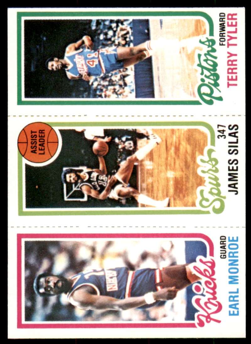 Earl Monroe James Silas TL Terry Tyler 1980-81 Card Topps #151 ...