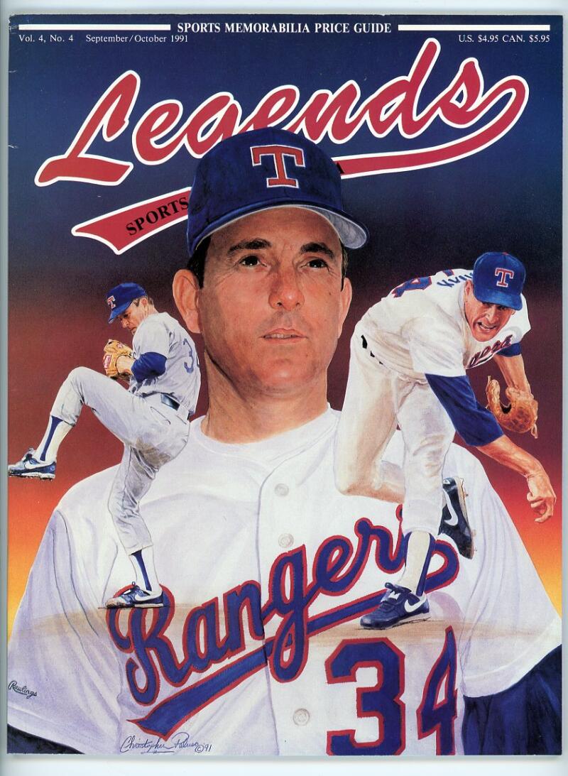 LEGENDS Magazine Sept/Oct 1991 Sports Memorabilia Price Guide Nolan Ry ...