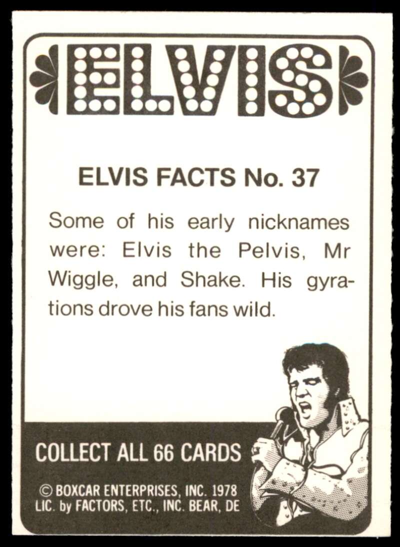 Elvis Presley Card 1978 Elvis #37 – SUPERIORSPORTSINVESTMENTS.COM