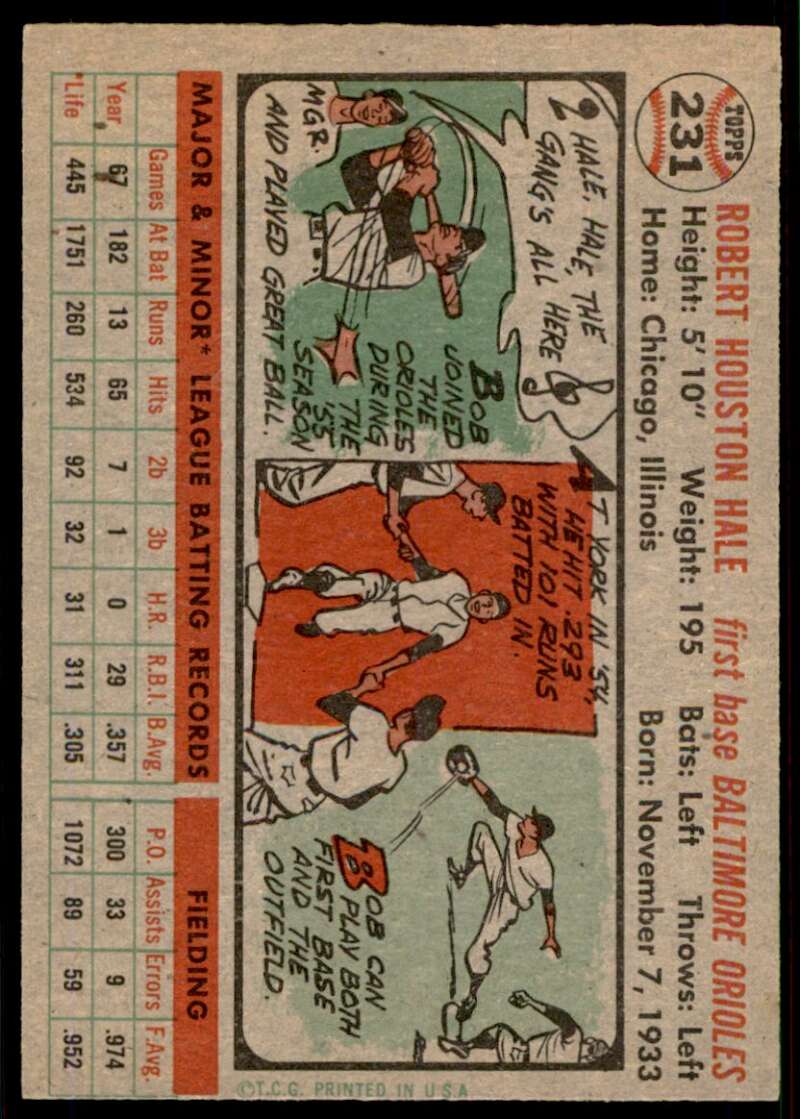 Bob Hale Card 1956 Topps #231 – SUPERIORSPORTSINVESTMENTS.COM
