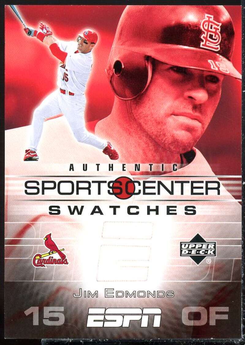 Jim Edmonds Card 2005 Upper Deck ESPN Sports Center Swatches #JE ...
