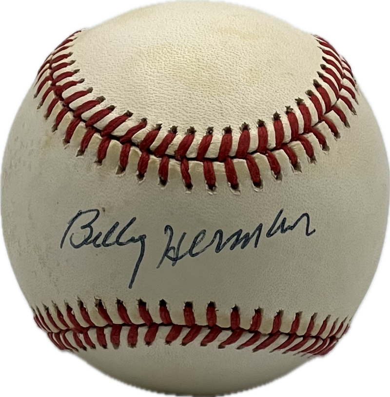 Billy Herman Autograph Signed Manager Offical Major Leage Ball BAS Aut ...