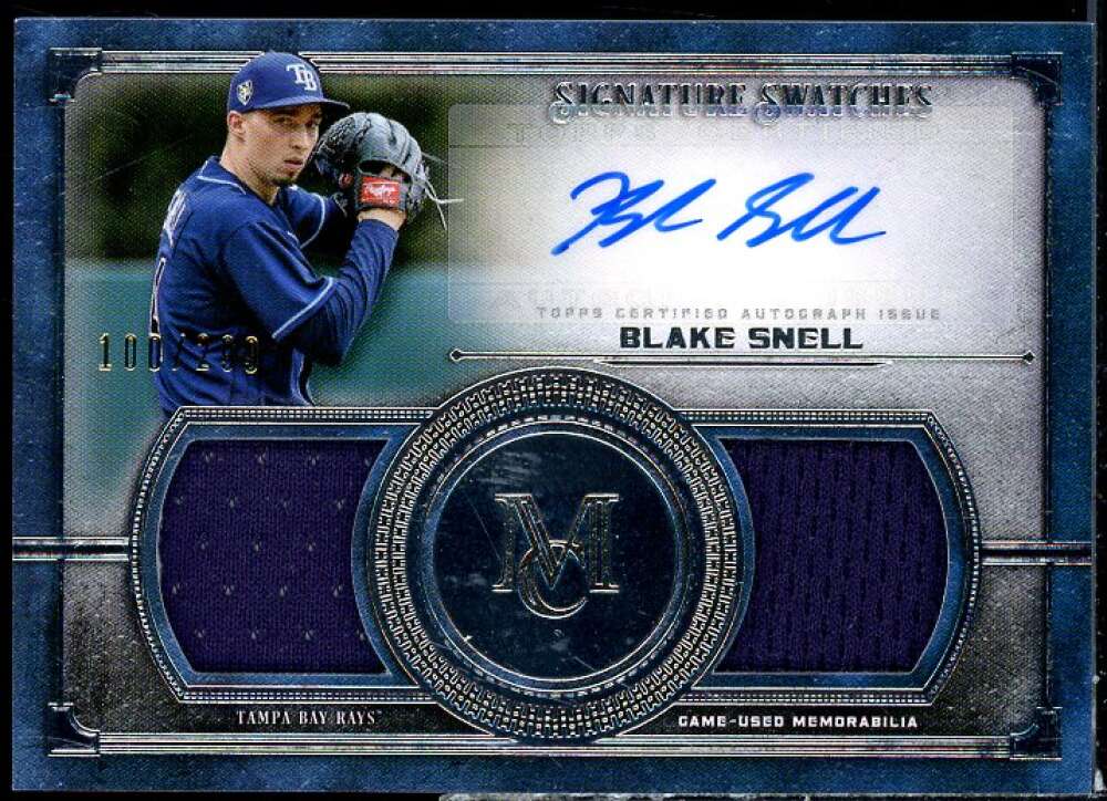 Blake Snell 2019 Museum Collection Signature Swatches Dual Relic AU #S ...