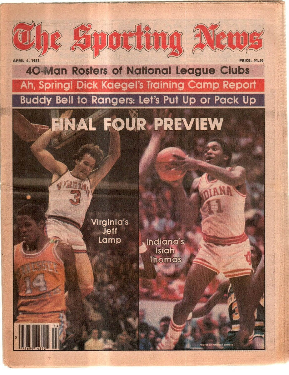 The Sporting News Newspaper April 4 1981 Final Four Jeff Lamo and Isia ...